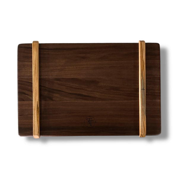 Walnut Serving Tray with Maple Feet - Traditional Timber LLC